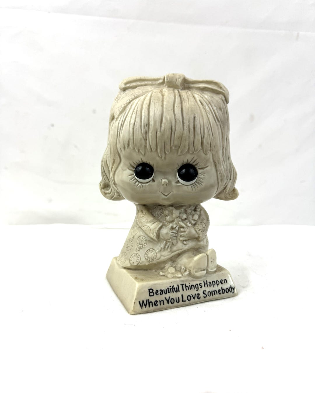 Vintage 1970 Cute Girl Statue Figurine Beautiful Things Happen When You ...