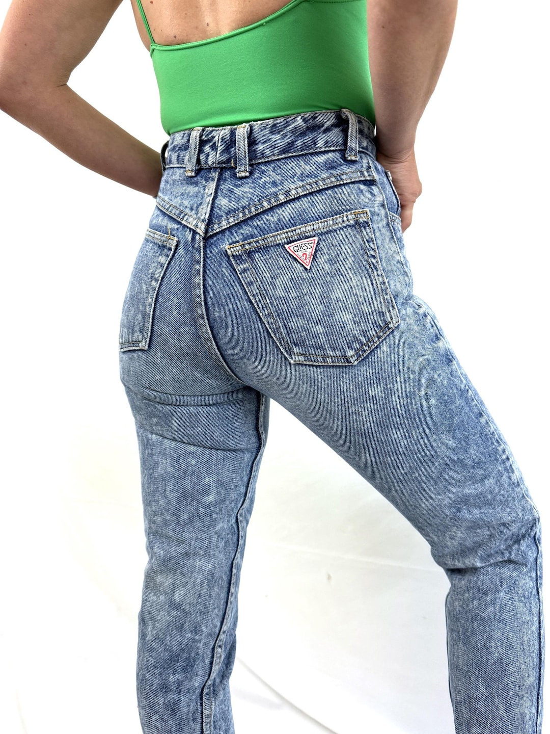 Vintage 80s 1980s Georges Marciano for Guess? Acid Wash Denim Jeans ...