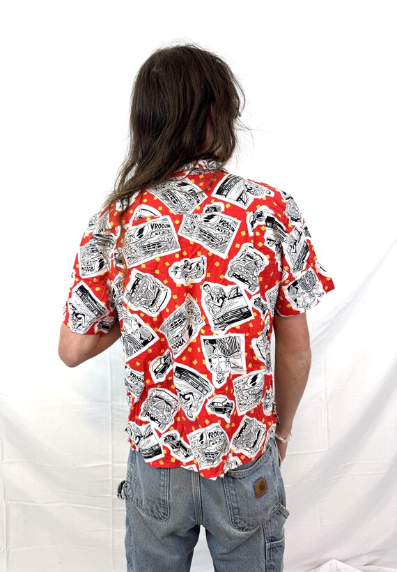 Vintage 1980s 80s Fun Button Up Cartoon Comic Strip V… - Gem