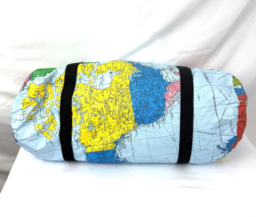Vintage 1990s 90s Vtg World Map Ty-breakers Globe Tyvek Kurt Cobain ...