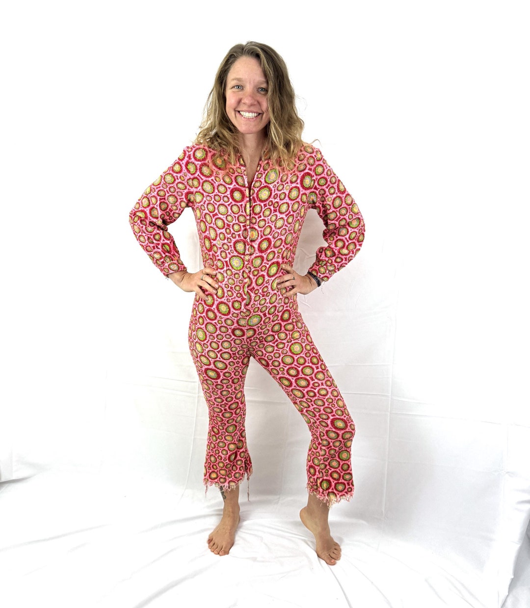 Vintage Fun Terry Cloth One Piece Romper Jumpsuit - Etsy