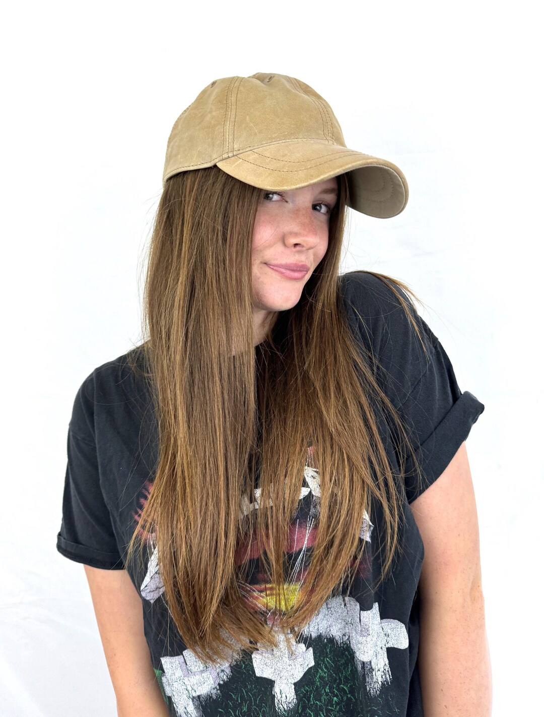 Vintage 1990s 90s Brown Leather Baeball Cap Hat - M. Julian - Wilsons ...