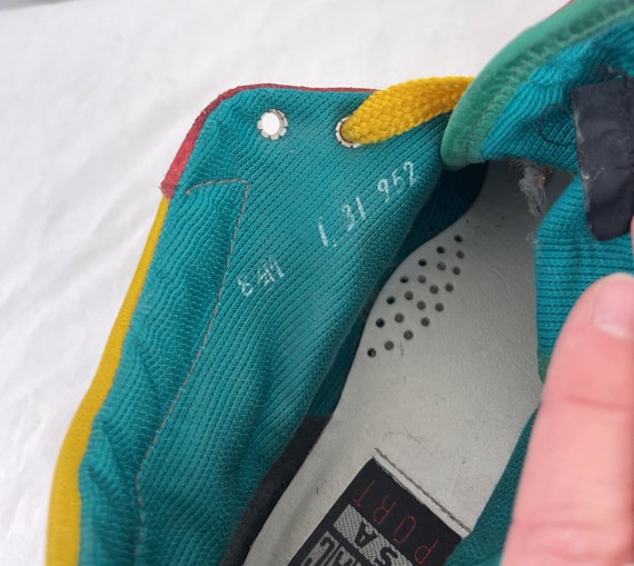 Vintage 1980s 80s Zodiac Rainbow Leather Suede Sneake… - Gem