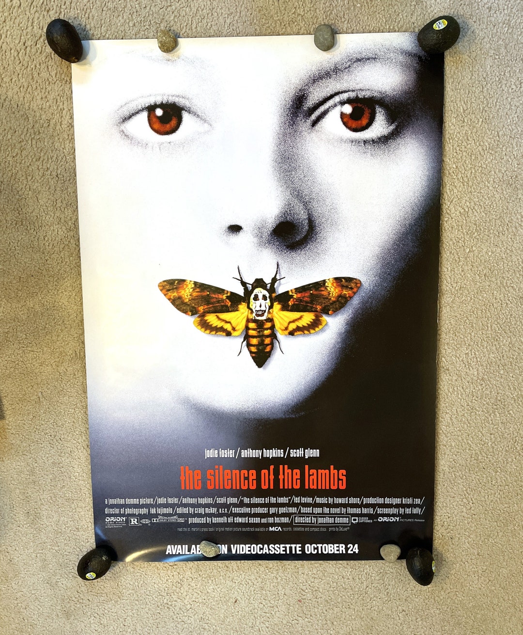 Vintage 1990s 90s the Silence of the Lambs Original Movie Poster 1991 ...