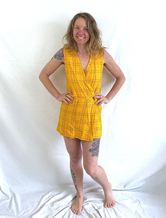 Vintage Go-Go Mod Leather Mini Dress - Gem