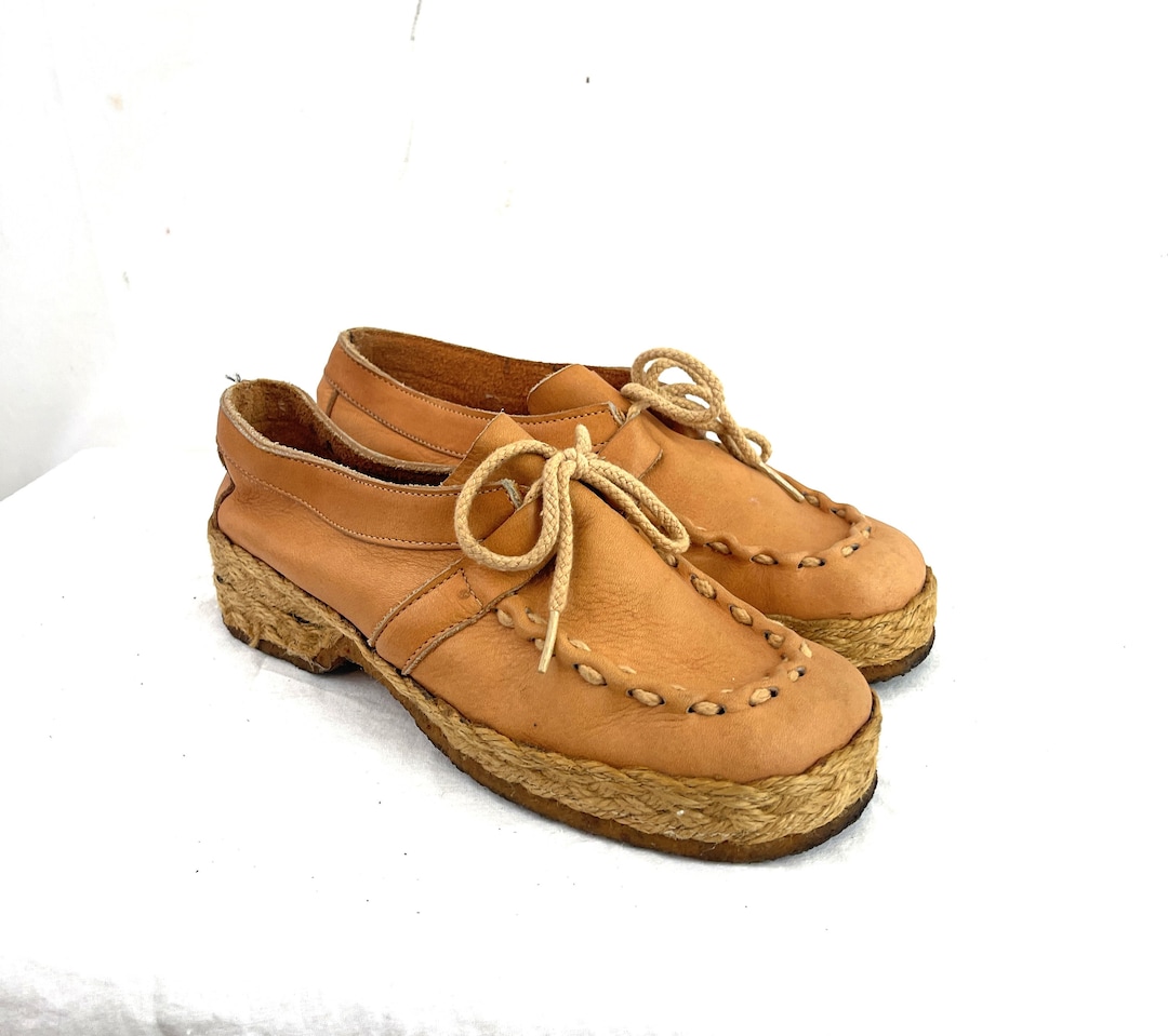 Vintage 1970s 70s Brown Leather Loafer Shoes - Bort Carleton ...