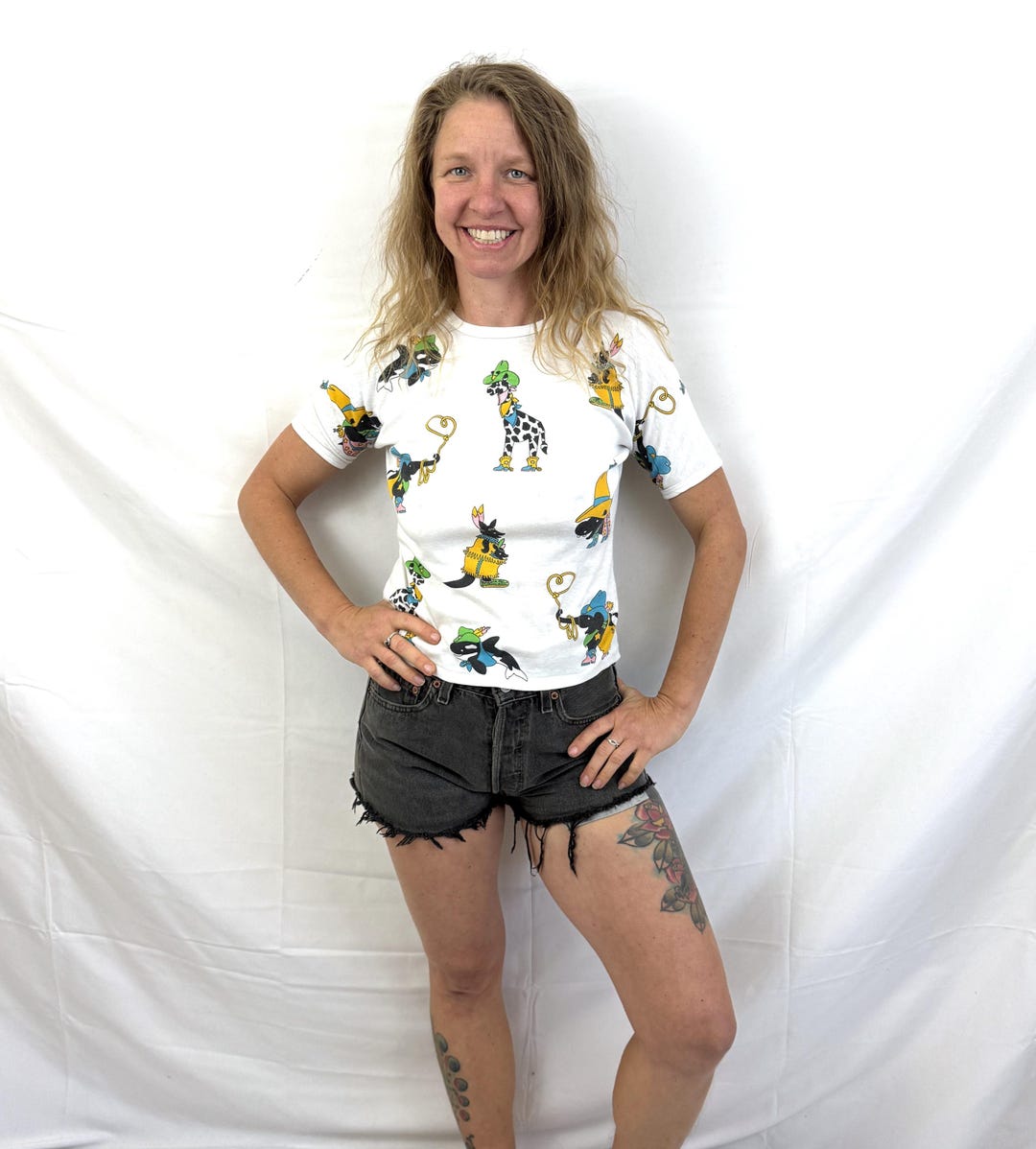 Cute Vintage 1980s 80s Cartoon Animals Spumoni Style Tee Shirt Tshirt ...