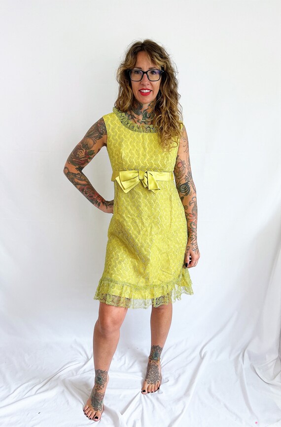 60s yellow mini dress - Gem