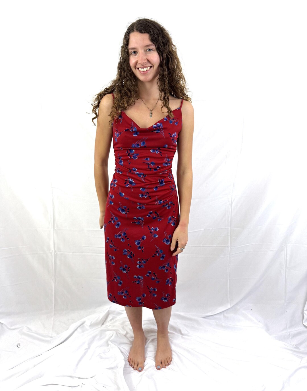 Vintage 1990s 90s Fun Fitted Summer Dress - by Ruby - Etsy