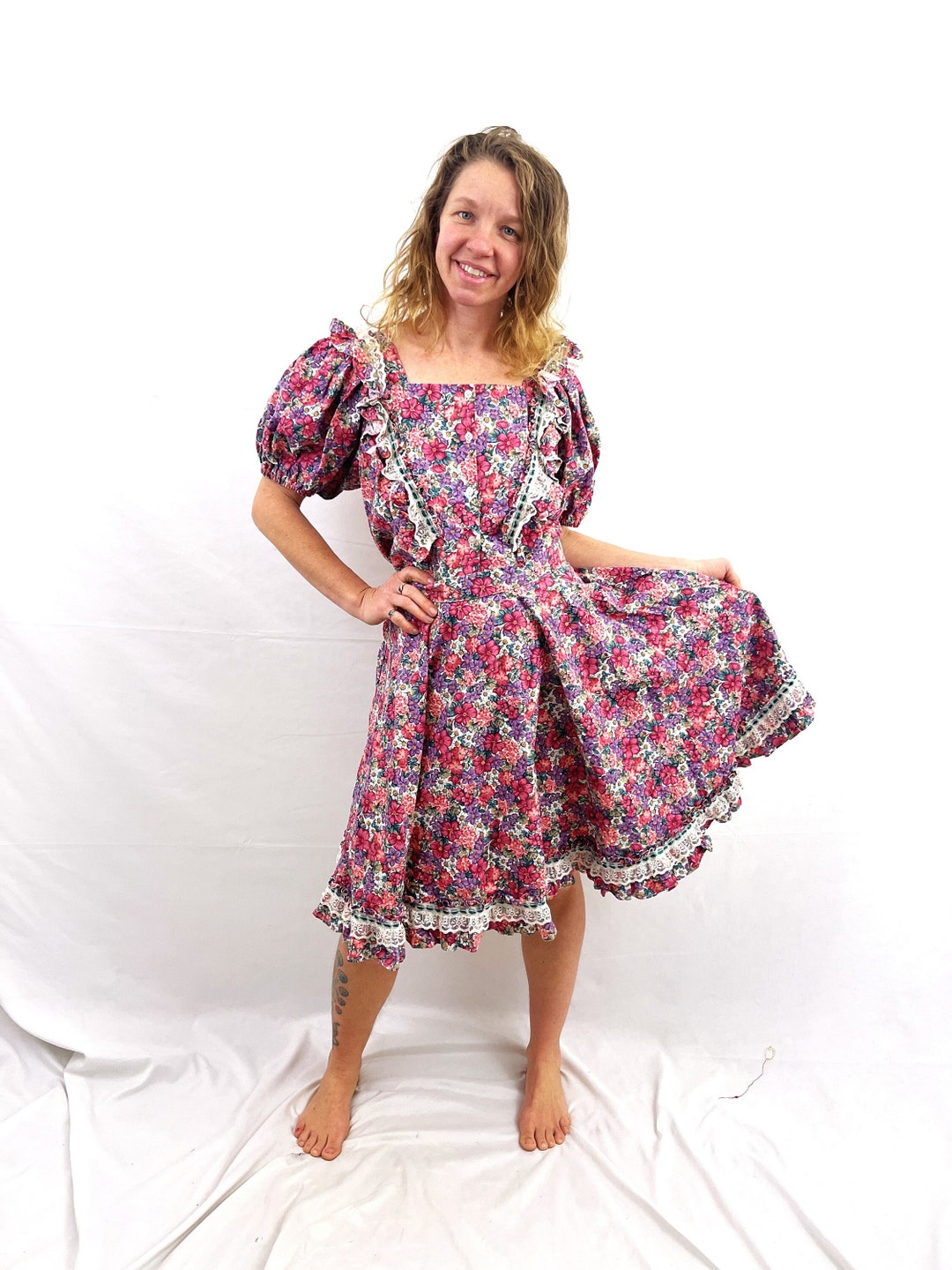 Vintage CUTE Square Dancing Dress Set Blouse and Skirt - Etsy