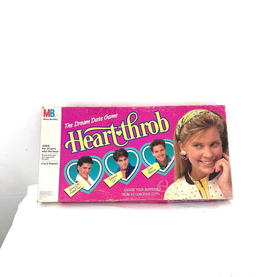 Vintage 1980s 80s Vtg 1988 Milton Bradley HEART-THROB Girl Dream Date ...