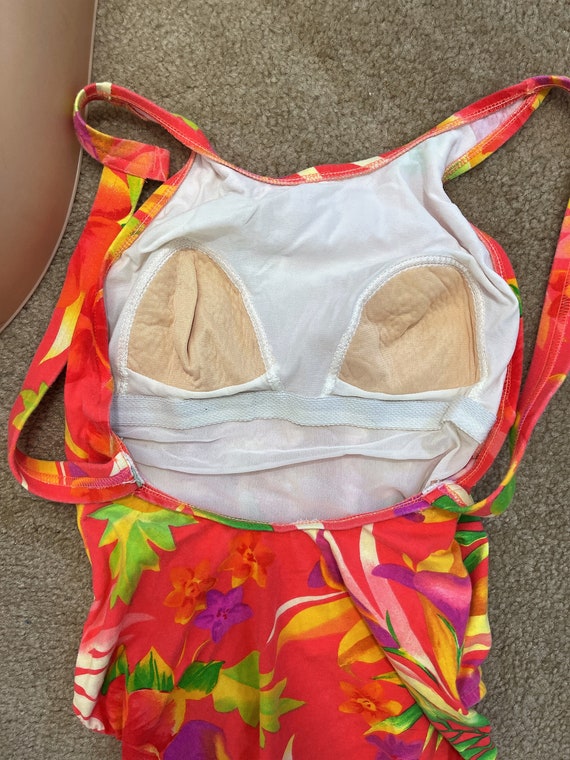 Vintage 90s Neon Tropical Beach Jantzen Swimsuit - Gem