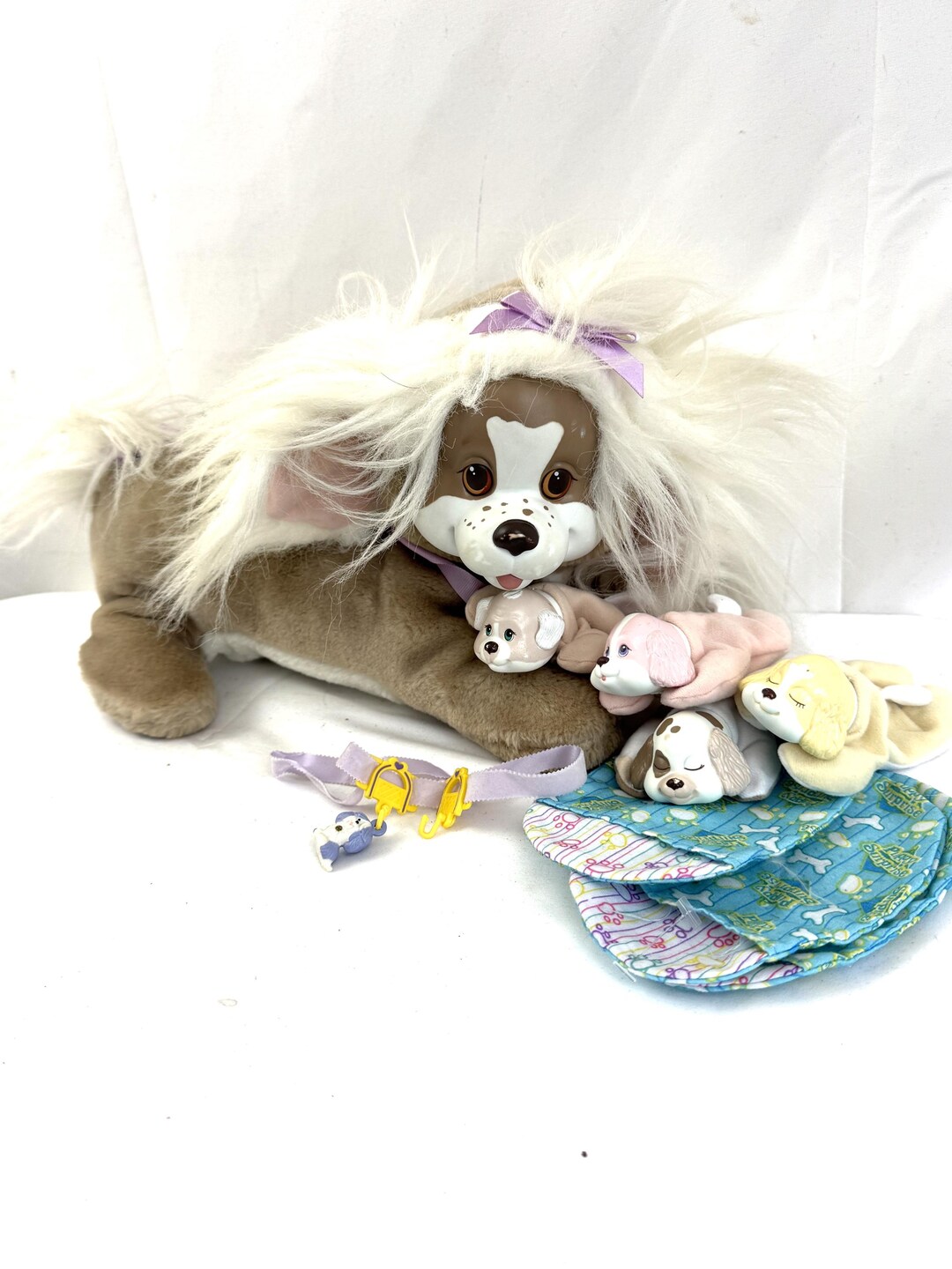 Vintage 1990s 90s 1991 Puppy Surprise Plush Dog Toy - With 4 Puppies ...