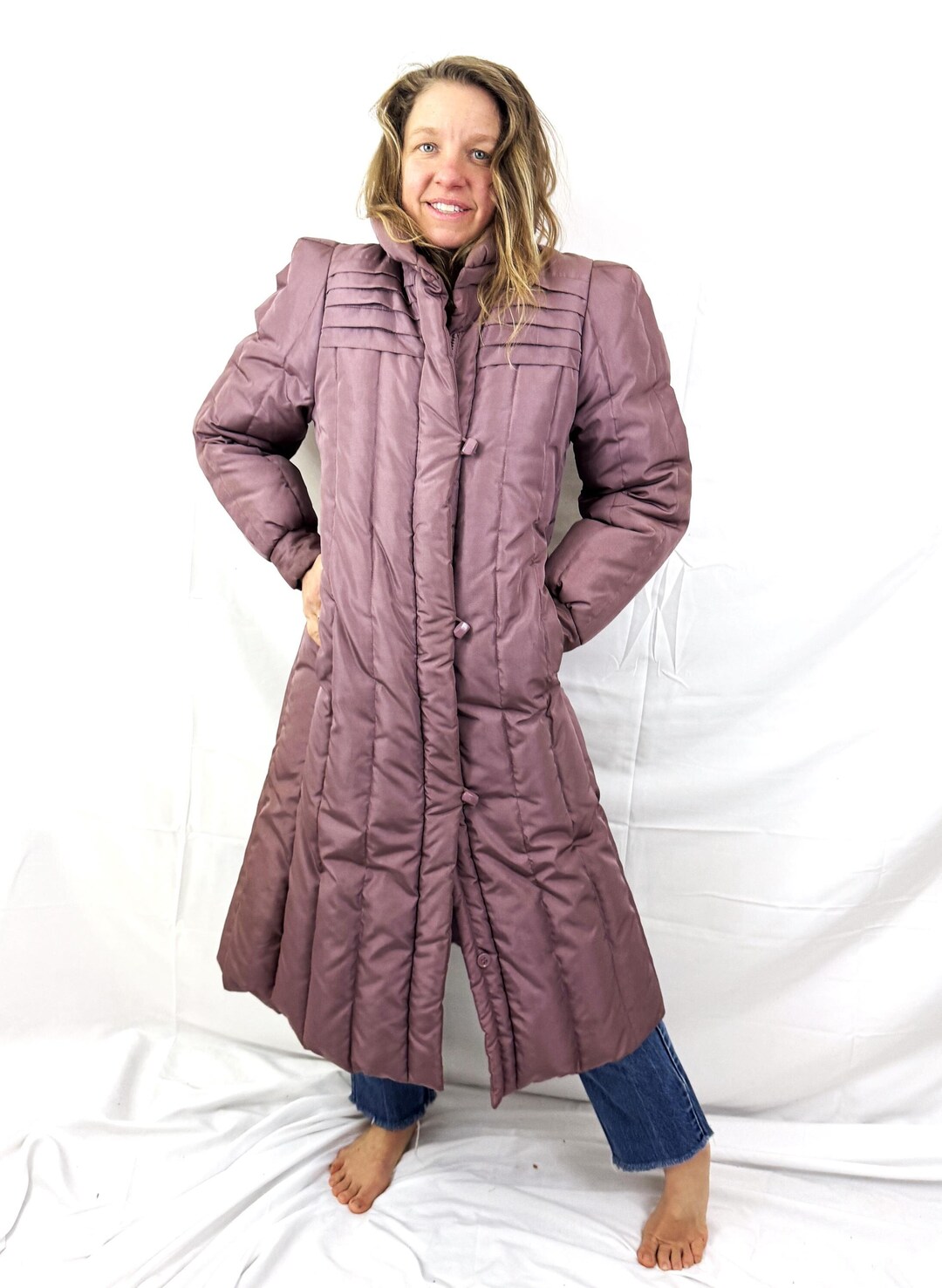 Vintage 1980s 80s Puffy Down Puffer Quilted Jacket Parka Coat - Windsor ...