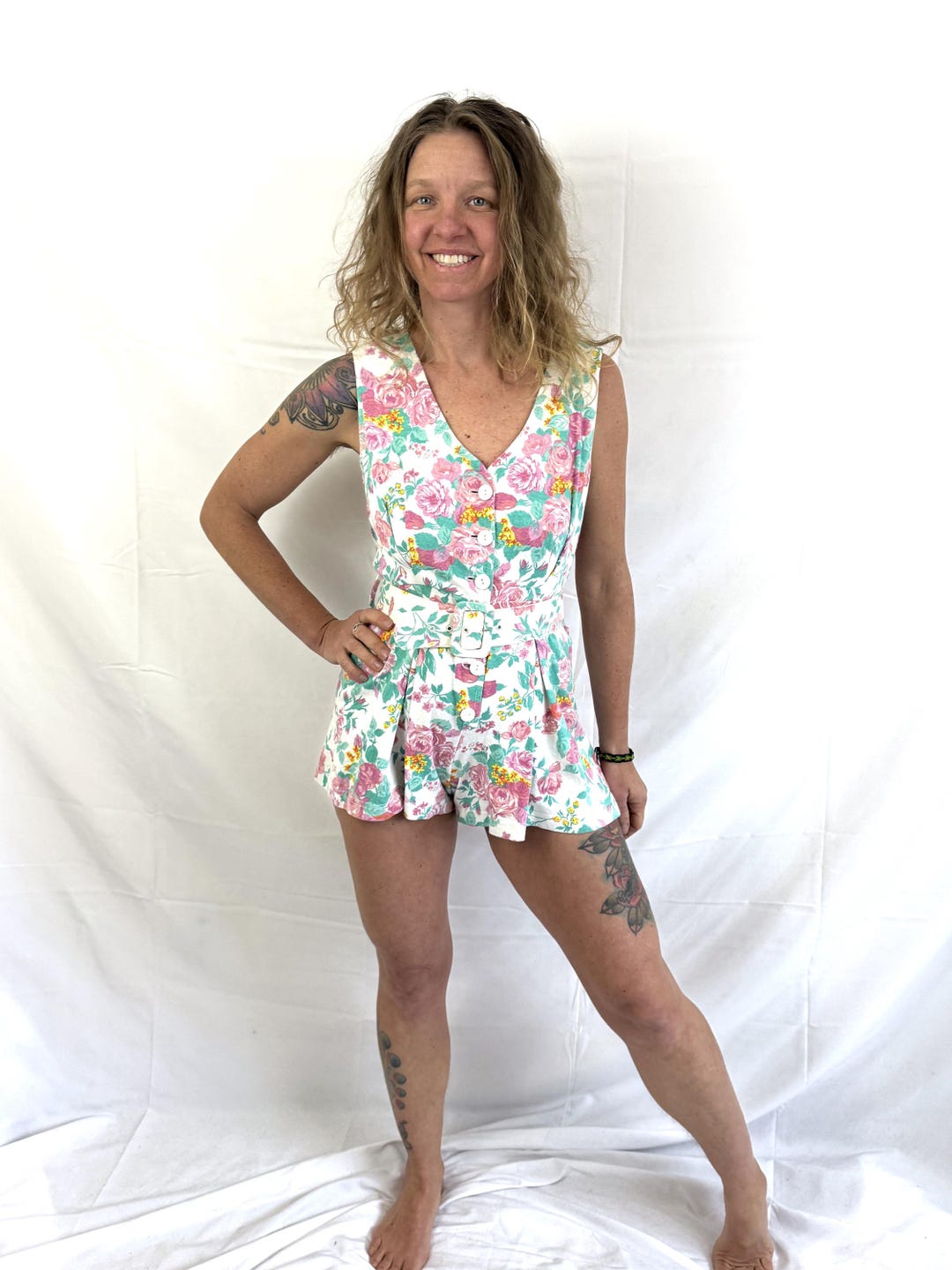 Vintage 1980s Super Cute 80s Floral Fredericks of Hollywood Romper ...