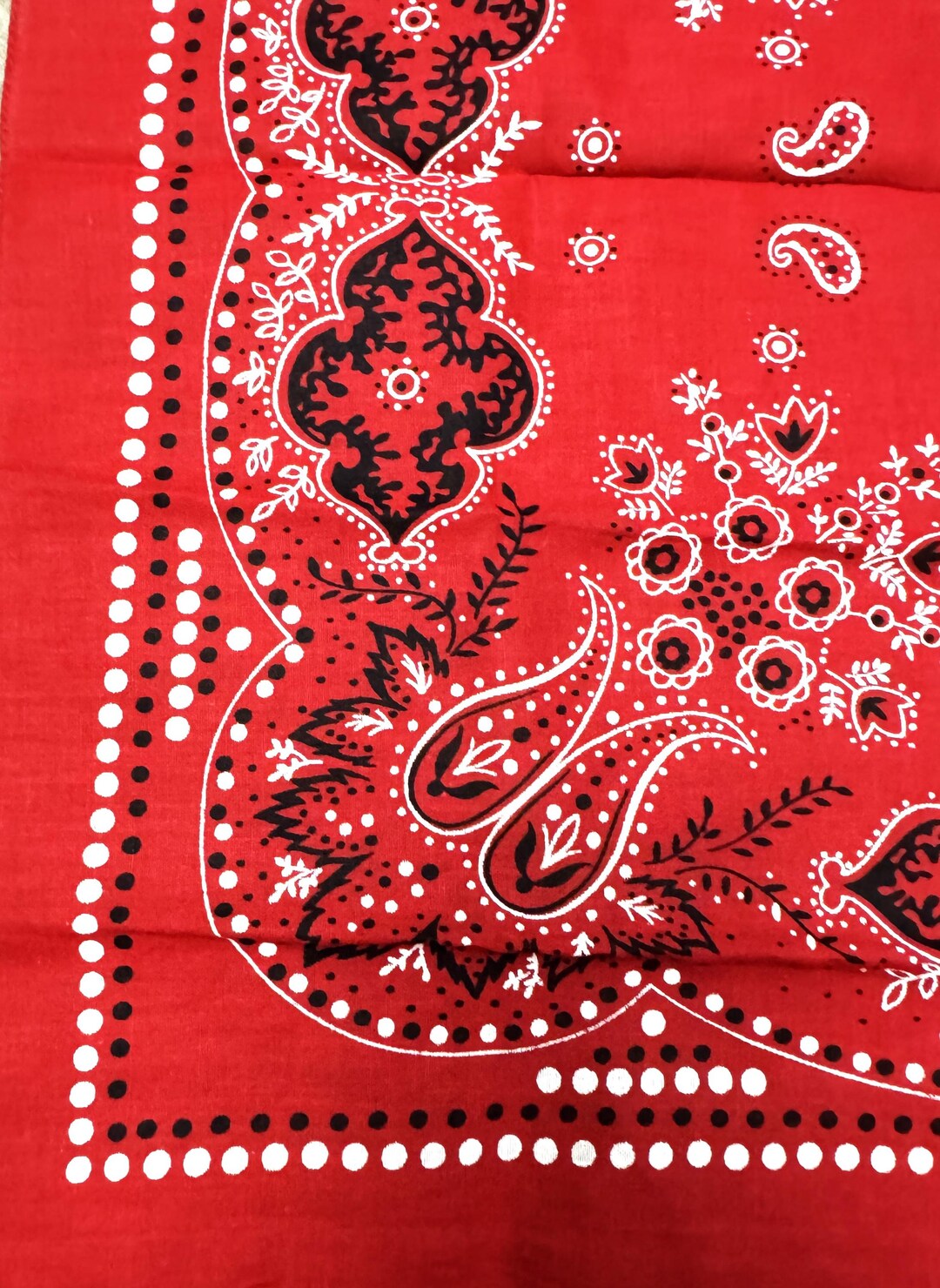 Vintage Fast Color Red Bandana Workwear Kerchief - Elephant Trunk Up - Etsy