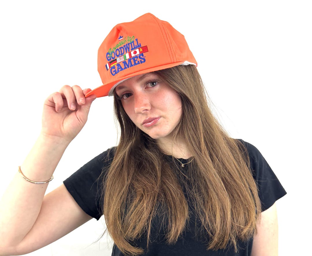 Vintage 1990 Seattle Goodwill Games Neon Snapback Hat - Etsy
