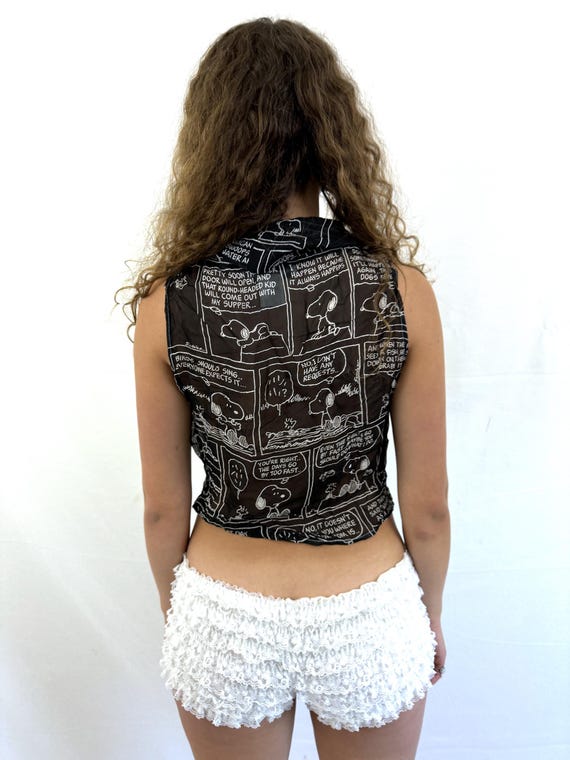 RARE Vintage 1990s 90s Snoopy Cartoon Comic Sheer Blo… - Gem