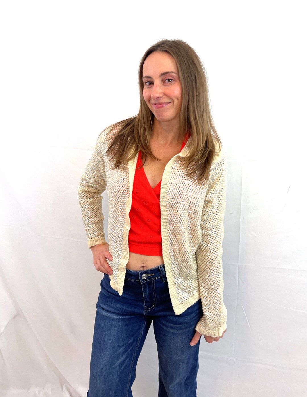 Vintage 1960s 60s Sequin Rare Cardigan Sweater Made in Italy - Etsy