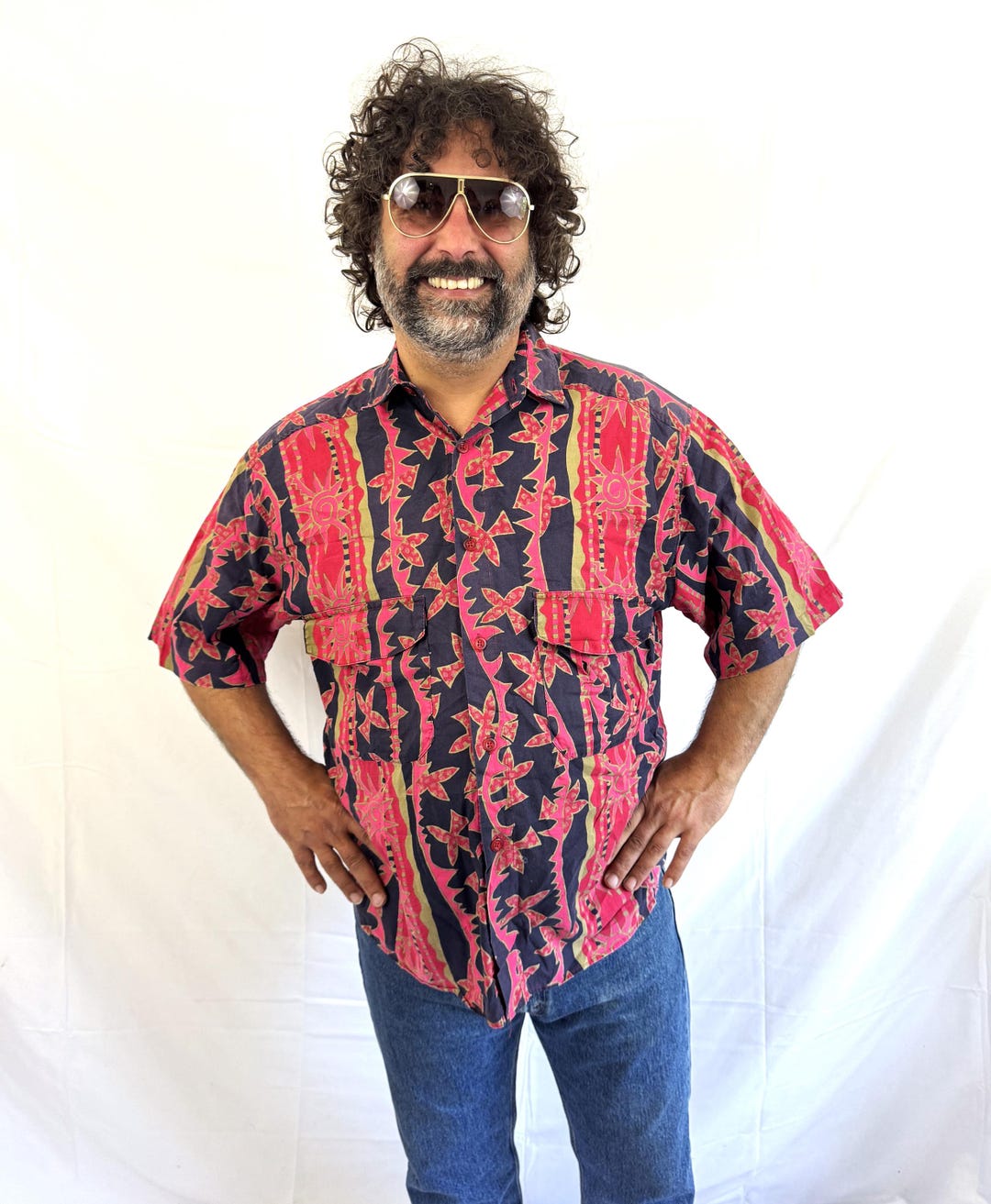 Vintage 1990s 90s Unionbay Geometric Button up Shirt - Etsy