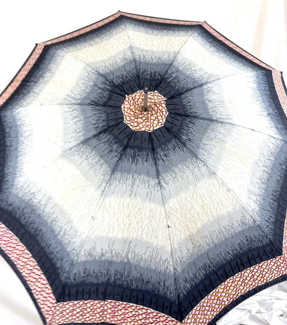 Vintage Fun 1970s 70s Picnic Summer Umbrella Parasol - Gem