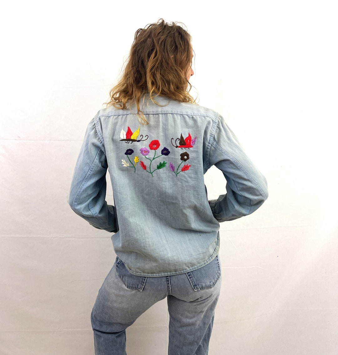 Vintage RARE Embroidered Pantera Negra Denim Selvedge Mexican WOW ...