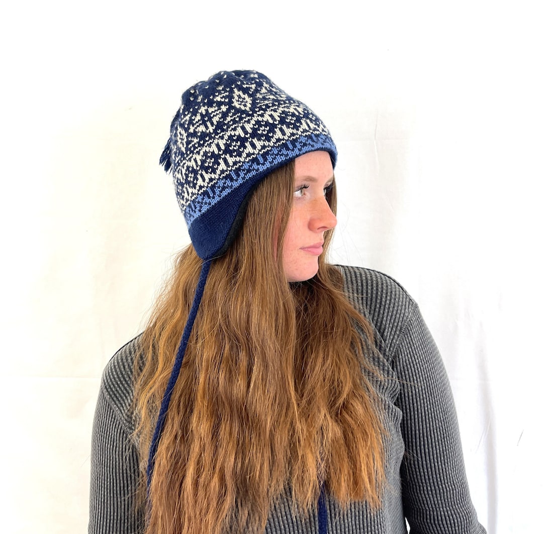 Vintage 1980s 80s Merkley Headgear Winter Pom Pom Hat Tuque - Etsy