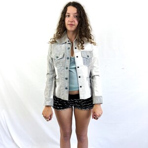 Vintage Roncelli Gray Suede Leather Jacket - Etsy