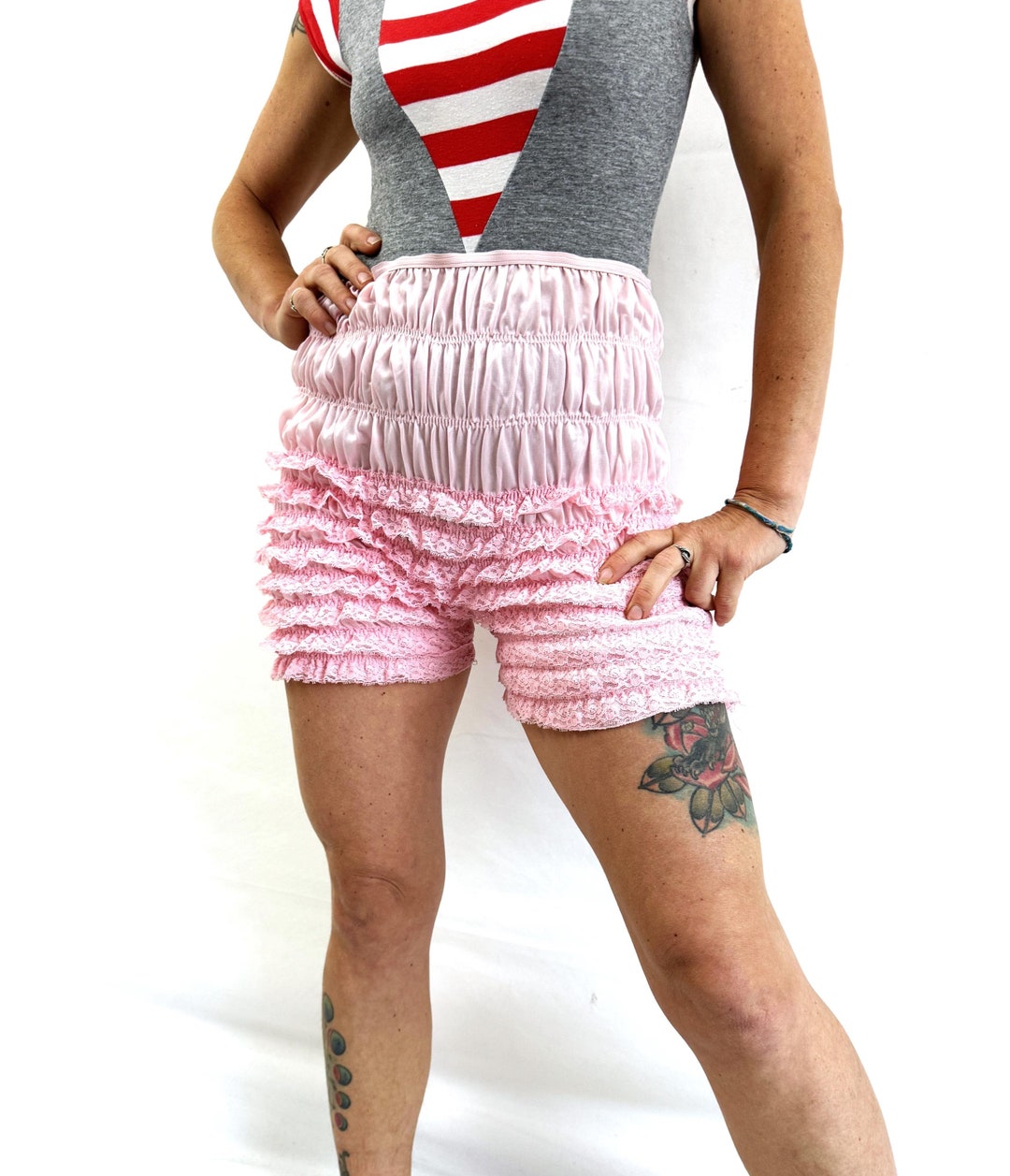 Vintage Pink Ruffled Square Dancing Rockabilly Bloomers Malco Modes - Etsy