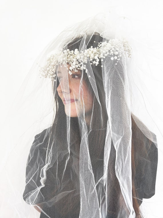 vintage 80s headpiece wedding - Gem