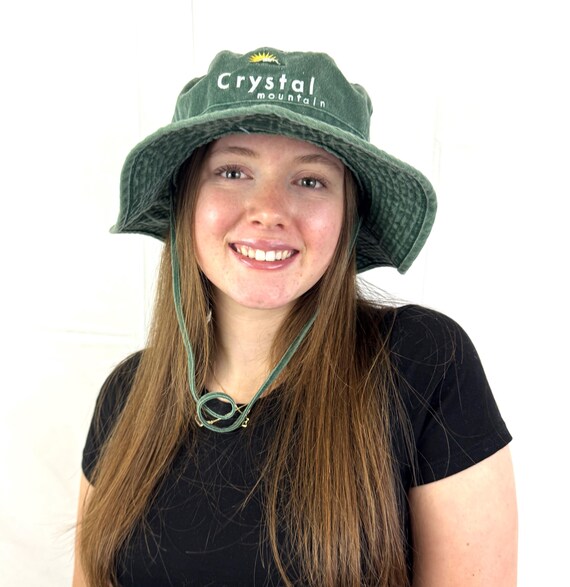 Vintage 1990s 90s Crystal Mountain Bucket Hat - Gem