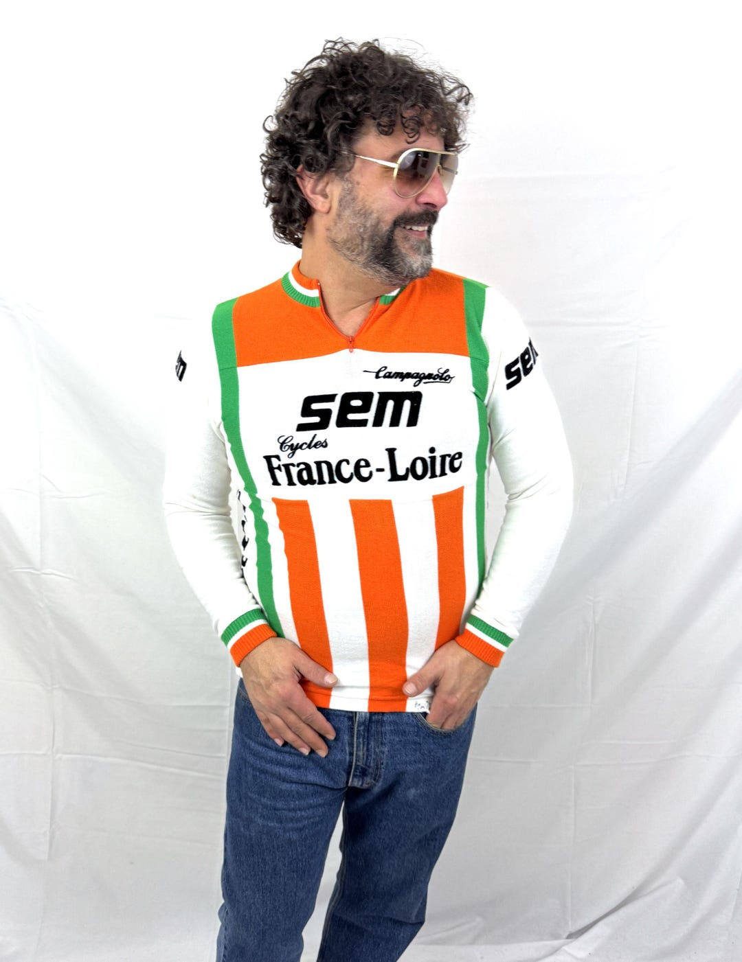 Rare Vintage French SEM Cycles France-loire Cycling Jersey - Campagnola ...