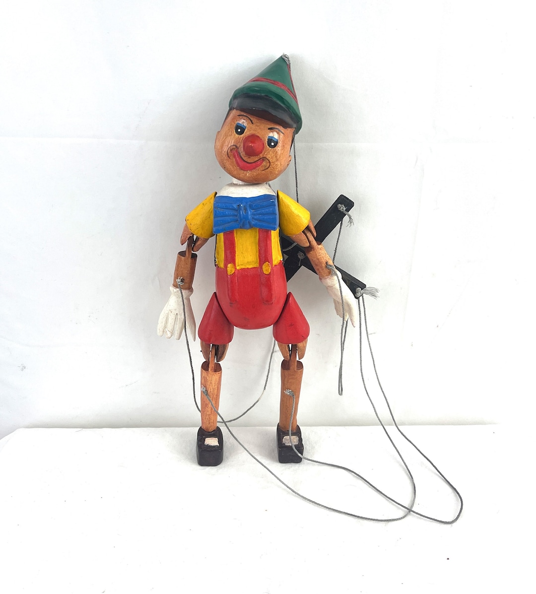 Vintage Pinocchio Wooden Jointed Doll Marionette Toy - Etsy