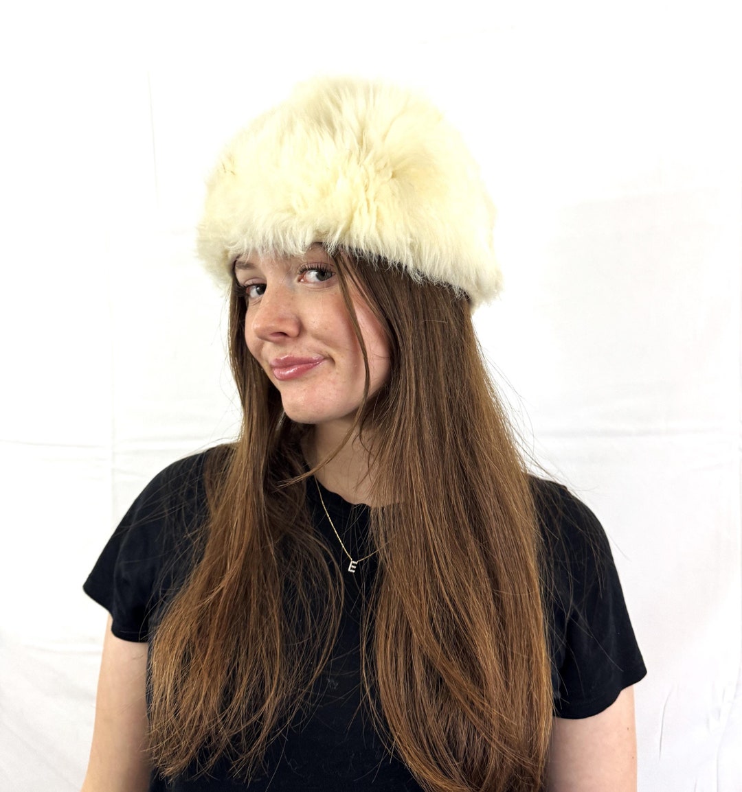 Vintage Genuine Tuscan Lamb White Fur Hat - Made in Italy - Etsy