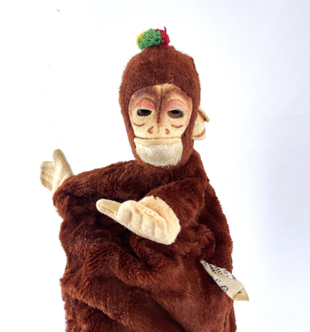 Vintage Vtg 1950s 50s Monkey Jocko Hand Puppet Glove With Glass Eyes by ...