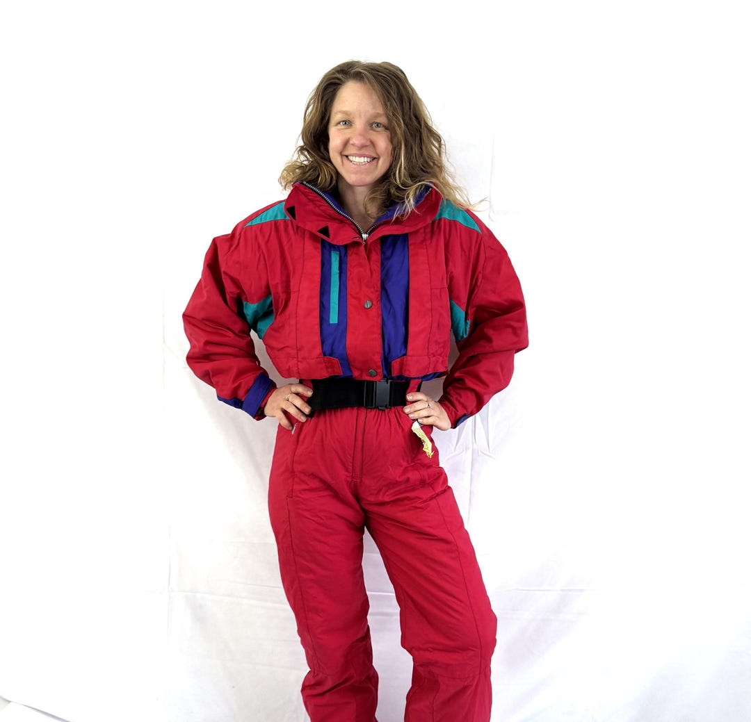 Vintage 1990s 90s Ski Winter Puffy FUN Winter Slopes Snow Suit Snowsuit ...