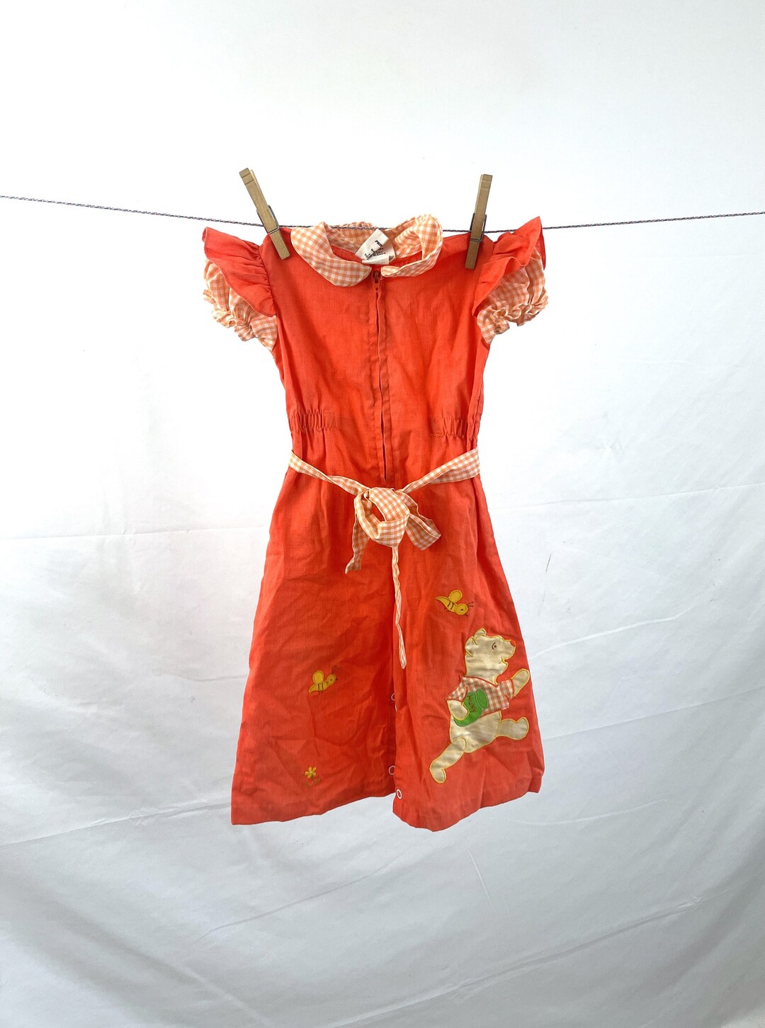 KIDS SIZE Vintage 1970s 70s Winnie the Pooh Bell Bottoms Romper Sears ...