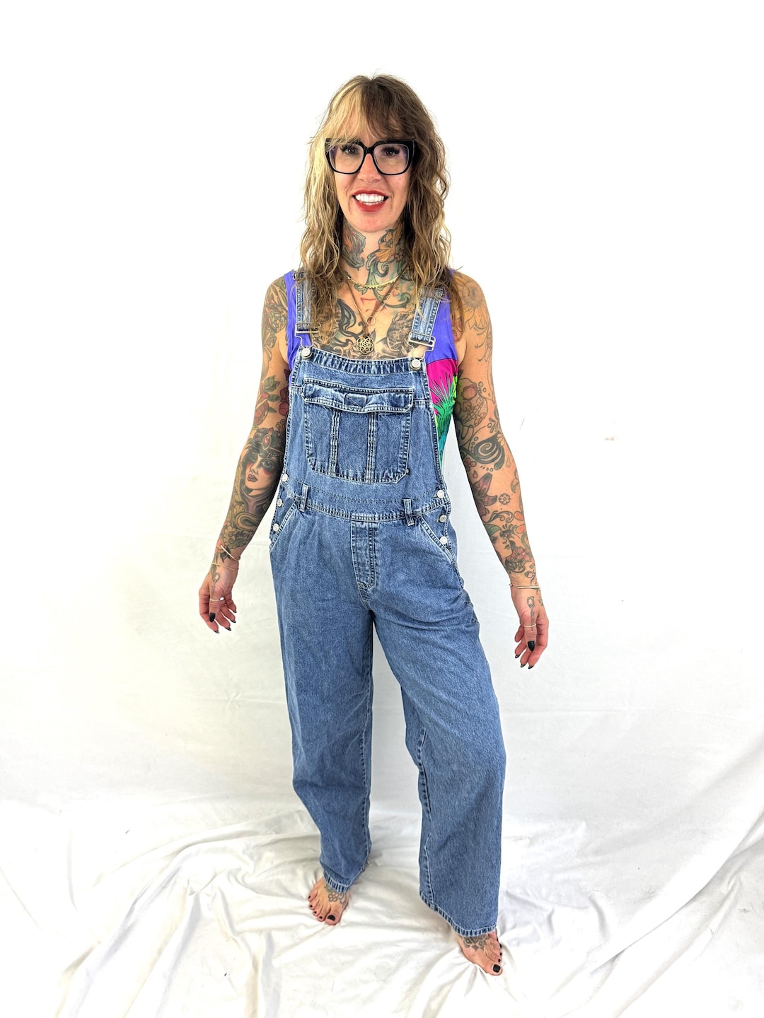 Vintage 80s 1990s LA Blues Denim Jean Overalls - Etsy