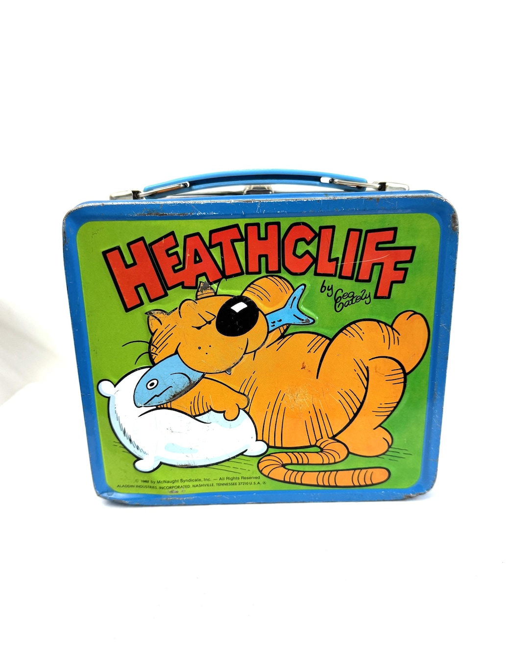 Vintage 1980s 80s 1982 Heathcliff Metal Lunchbox Lunch Box by Aladdin ...