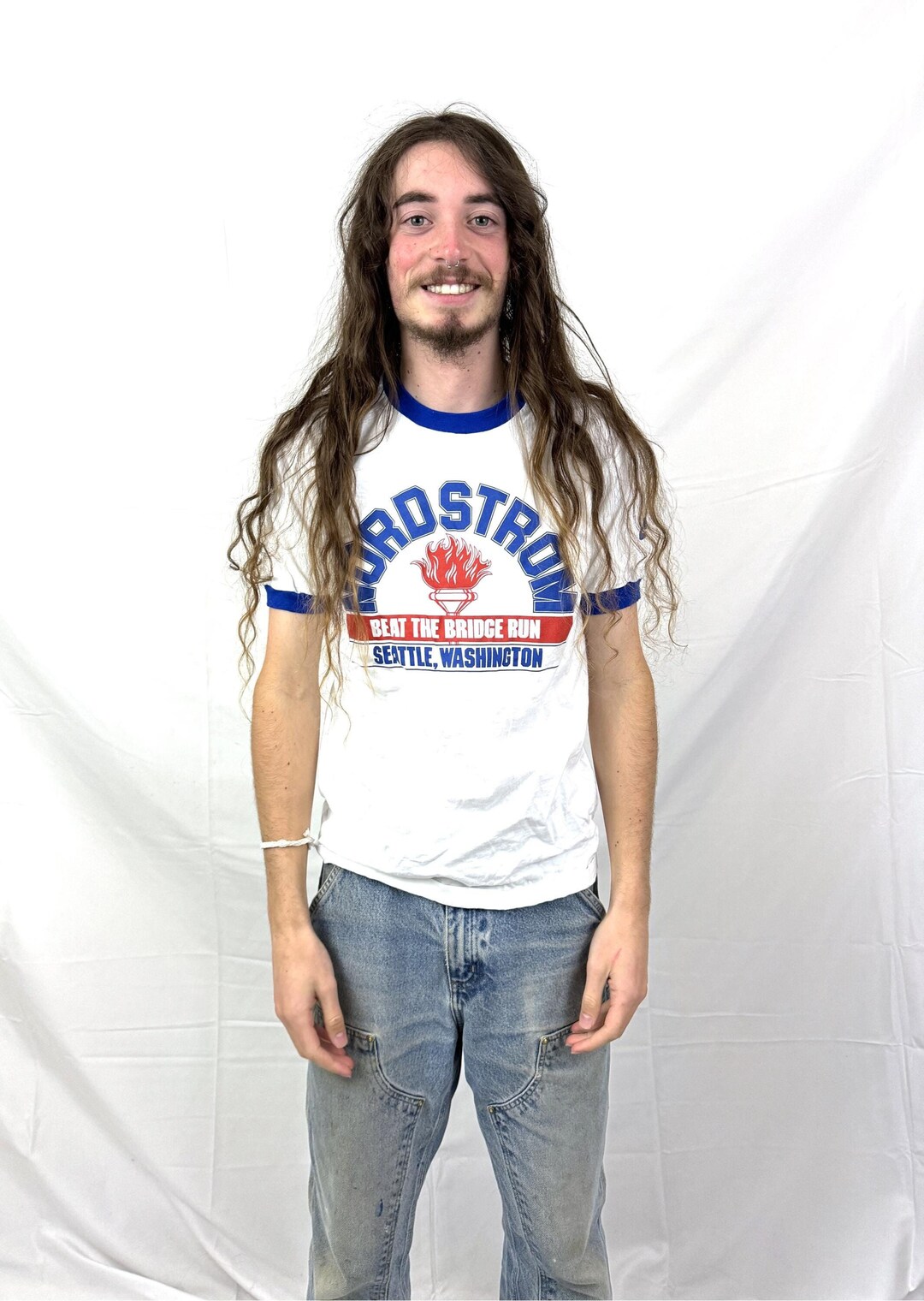 Vintage 1980s 80s NIKE Seattle Beat the Bridge Run - Nordstrom ...