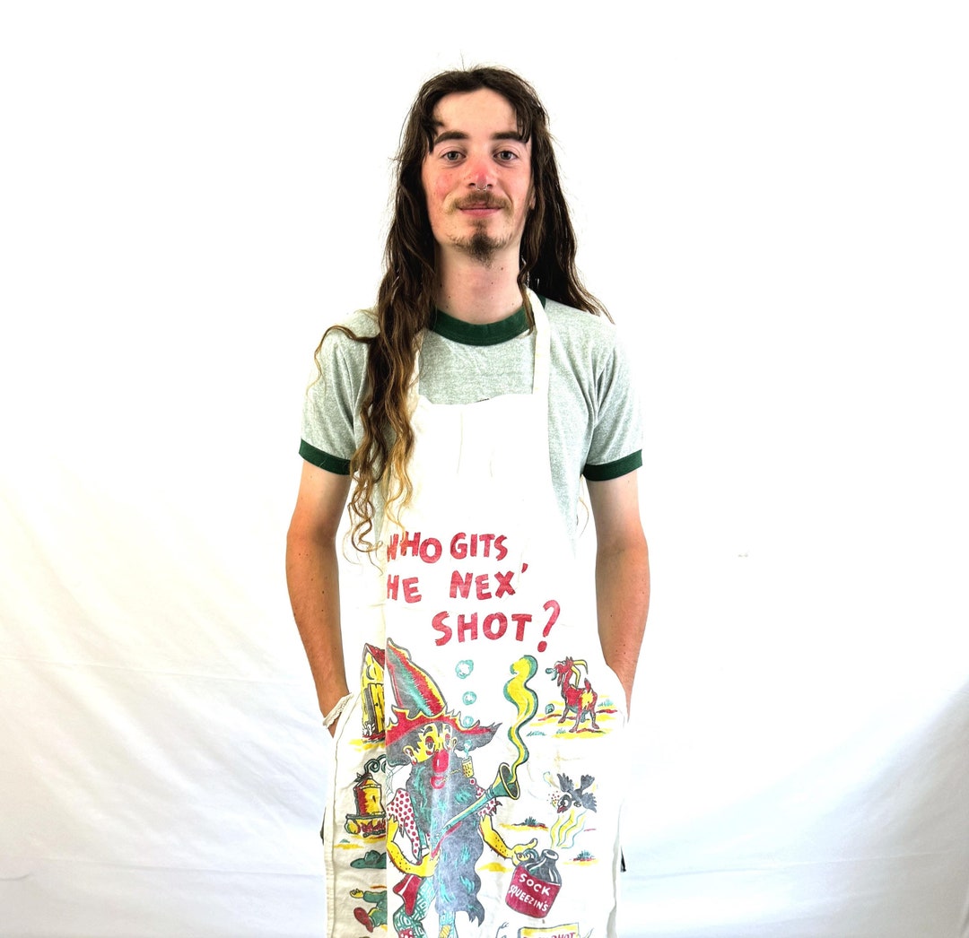 Funny 1950s 50s Vintage Cookout Redneck Barbeque Apron Bib Who Gits the ...