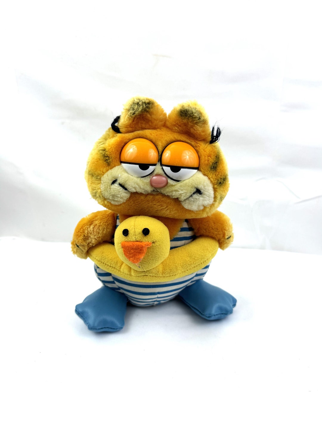 Super Cute Rare Vintage Garfield Swimming 1980s 80s Plush Stuffed Toy ...