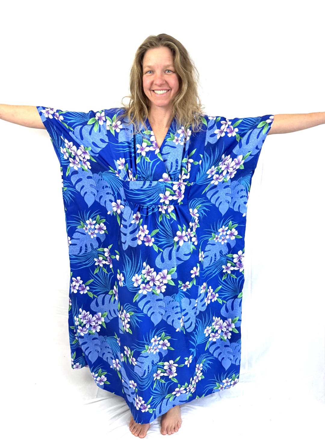 Vintage Mumu Hawaiian Caftan Tropical Vacation Hawaii Polyester ...