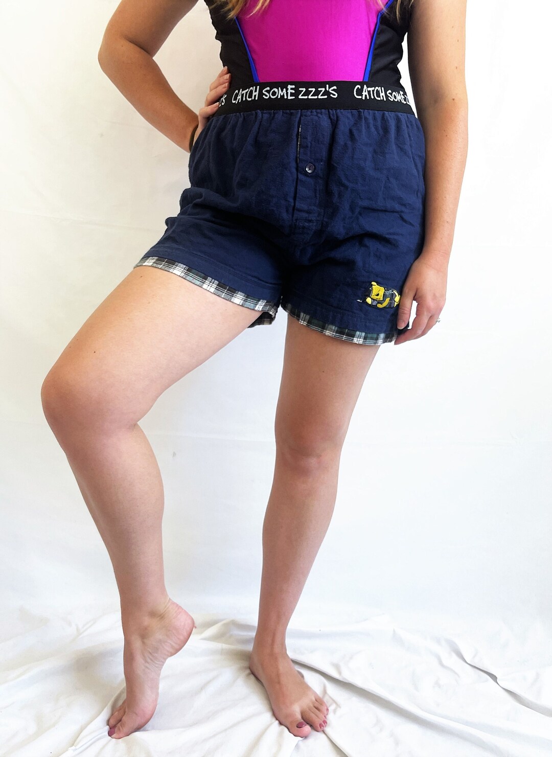 Vintage 90s 1990s Winnie the Pooh Plaid Flannel Boxer Shorts - Etsy