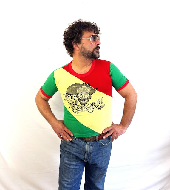 Vintage 1980s 80s RARE Jah Rastafari Jamaica Red Gold… - Gem