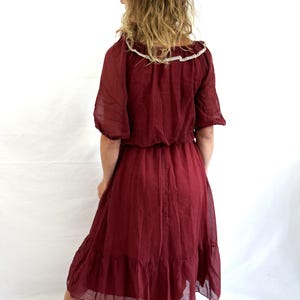 Vintage 1970s Red Prairie Dress by Roberta - Size 11 - Etsy