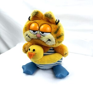 Vintage 1981 Garfield Plush Toy With Duck Floatie - Dakin - Etsy