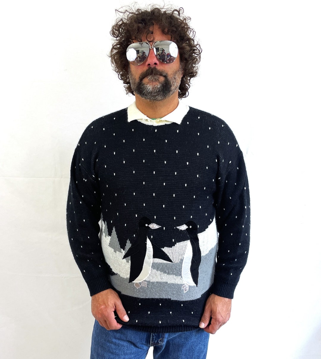 Vintage 80s 1980s Cute Penguin Sweater - by Francois Premiere - Etsy