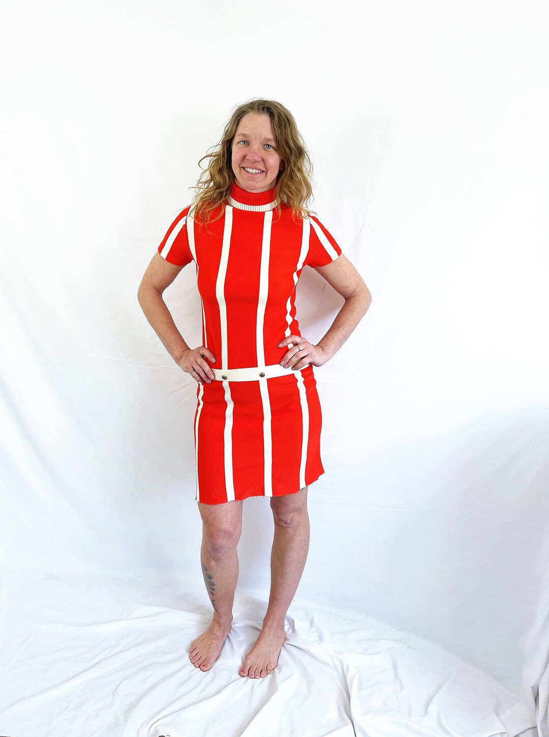 Vintage 1960s Fun 60s Orange Go-go Mini Dress Evan Wayne - Etsy