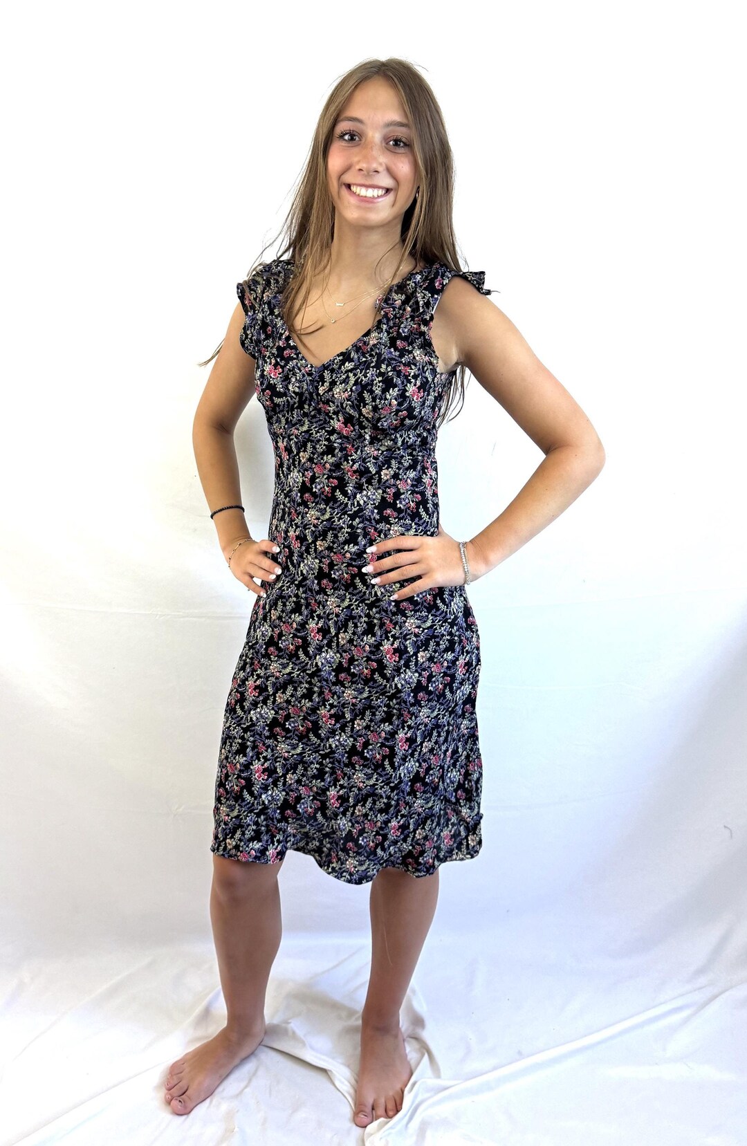 Vintage 90s Y2K 2000s Fun Floral Mini Dress Rouge - Etsy